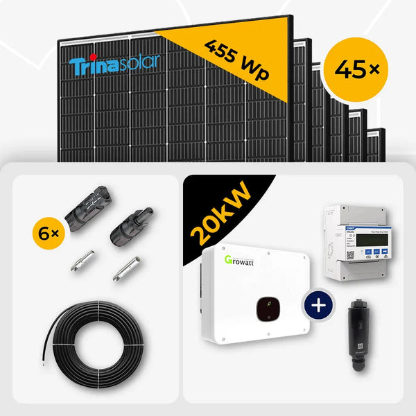 20 kWp Growatt PV Komplettset mit Speicheroption | Trina 455W ...